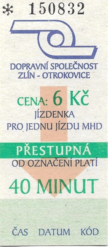 Jízdné, jízdenky – 5. část – Dopravní společnost Zlín-Otrokovice, s.r.o.